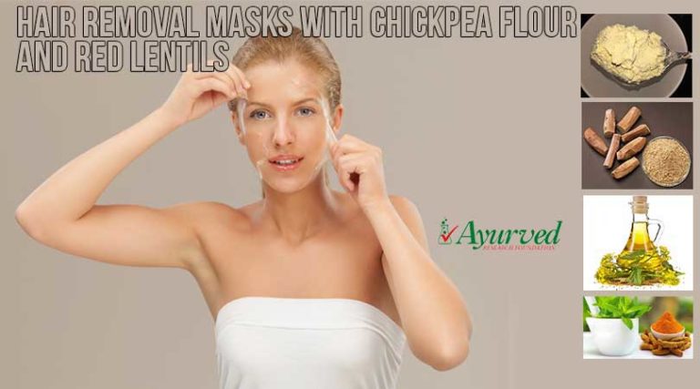 Homemade Hair Removal Masks with Chickpea Flour and Red Lentils